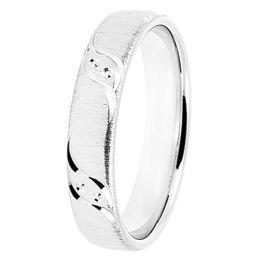 DOOSTI Kinder DOOSTI Trauring &raquo;Schmuck Geschenk Silber 925 Trauring Ehering Partnerring LIEBE&laquo; mit Zirkonia (synth.) silber