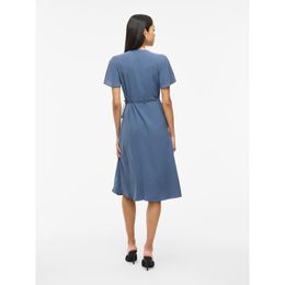 Vila Damen Wickelkleid &raquo;VILOVIE S/S WRAP MIDI DRESS - NOOS&laquo; Sommerkleid blau 36, N-Gr