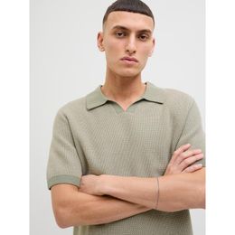 Jack & Jones Jack & Jones Herren Rundhalspullover &raquo;JPRCCEASTON KNIT SPLIT NECK SS SN&laquo; gr&uuml;n S