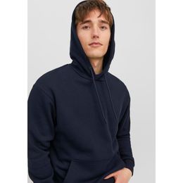Jack & Jones JACK & JONES Kapuzensweatshirt »JJEBRADLEY SWEAT HOOD NOOS« mit Känguru Tasche Navy Blazer L L Herren-Sweatshirt von Jack & Jones