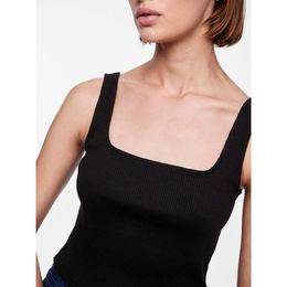 Pieces Damen Pieces Ripptanktop &raquo;PCNUKISA CROPPED TANK TOP NOOS&laquo; schwarz M