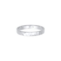 Elli Damen Fingerring &raquo;Basic Bandring Fein Geh&auml;mmert 925 Silber&laquo; silber