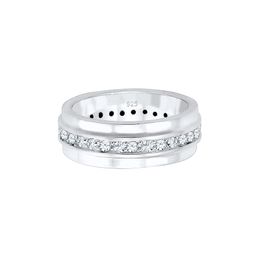 Elli Damen Fingerring &raquo;Bandring Klassik Kristalle 925 Silber&laquo; silber