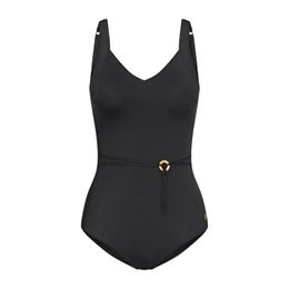 Triumph Damen Badeanzug &raquo;Summer Twist&laquo; V-Ausschnitt, vorn mit Flechtg&uuml;rtel, Zierring, verstellbare Tr&auml;ger schwarz 38, Cup B