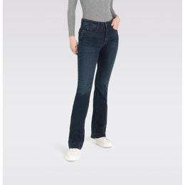 MAC Damen MAC Bootcut-Jeans &raquo;Dream-Boot&laquo; Gerade geschnitten mit leicht ausgestelltem Bein blau 36, L&auml;nge 34