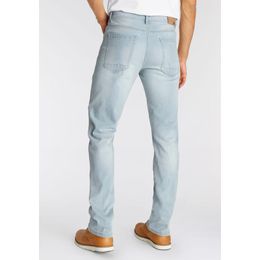 AJC Herren AJC Straight-Jeans gerade geschnitten, Used-Look-Waschung, niedrige Leibh&ouml;he blau 36, L&auml;nge 36
