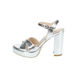 Nero Giardini Damen High-Heel-Sandalette &raquo; Sandalen Leder&laquo; silber 36