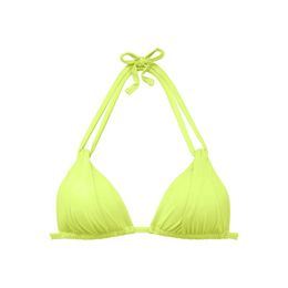 s.Oliver Damen s.Oliver Triangel-Bikini-Top &raquo;Spain&laquo; mit Raffung und Doppeltr&auml;ger gr&uuml;n 34, Cup C/D