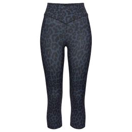 active by Lascana Lascana Active Damen LASCANA ACTIVE Caprileggings mit allover Druck schwarz 32/34, N-Gr