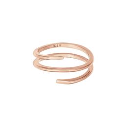 Elli Damen Fingerring &raquo;Wickelring Twist Fein 925 Silber&laquo; rosa
