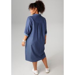 ANISTON PLUS Jeanskleid mit Hemdkragen jeansblau 54 - N-Gr N-Gr 54 Kleid aus reine Baumwolle