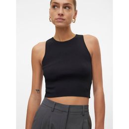 V&eacute;ro Moda Vero Moda Damen Strickpullover &raquo;VMGINNY SL O-NECK CROP TOP NOOS&laquo; Stricktop in kurzer Form schwarz XL