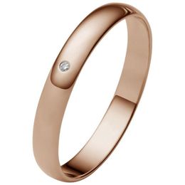 Firetti Kinder Trauring &raquo;Schmuck Geschenk Gold 375 Hochzeit Ehering "LIEBE"&laquo; Made in Germany, wahlweise mit oder ohne Brillant rosa