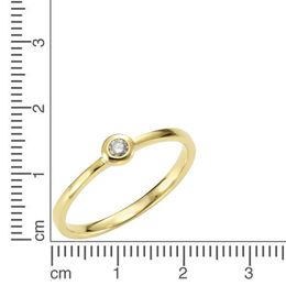 OROLINO Damen Fingerring &raquo;Gold 585 mit Brillant 0,05ct.&laquo; gelb