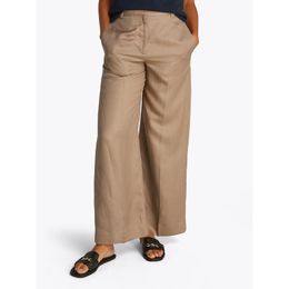 Tommy Hilfiger Leinenhose »VISCOSE LINEN WIDE LEG PANTS« mit Bügelfalten, kühlendes Premium Leinen Safari Canvas 46 - N-Gr N-Gr 46 Hose von TOMMY...