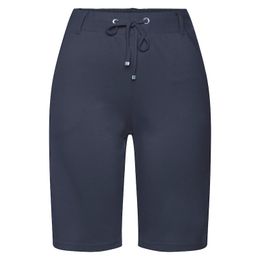 Lascana Damen Lascana Shorts mit G&uuml;rtelschlaufen und Bindeband, Loungewear blau 34, N-Gr