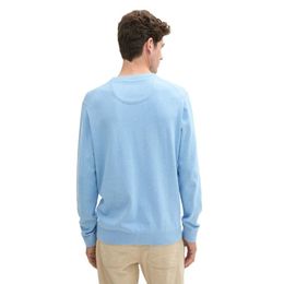 Tom Tailor Herren Tom Tailor Rundhalspullover mit Logostickerei blau 3XL