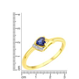 Firetti Damen Fingerring &raquo;Schmuck Geschenk Silber 925 Silberring Herz&laquo; mit Saphir (synth.), Zirkonia (synth.) blau