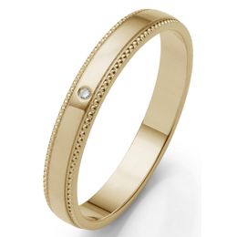 Firetti Unisex Trauring &raquo;Schmuck Geschenk Gold 375 Hochzeit Ehering "LIEBE"&laquo; Made in Germany, wahlweise mit oder ohne Brillant gold