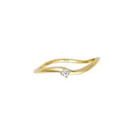 Elli DIAMONDS Damen Elli DIAMONDS Verlobungsring &raquo;Verlobung Welle Diamant (0.03 ct.) 375 Gelbgold&laquo;