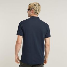 G-Star Raw G-Star Herren G-STAR Poloshirt &raquo;Dunda Slim Fit&laquo; Logostickerei auf der Brust blau L