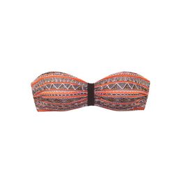 Buffalo Damen Bandeau-Bikini Mit trendigem Streifendruck braun 34, Cup A/B