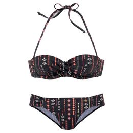 Buffalo Damen B&uuml;gel-Bandeau-Bikini mit abnehmbaren Tr&auml;gern schwarz 34, Cup B