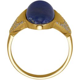 Firetti Damen Fingerring &raquo;Schmuck Geschenk Silber 925 Damenring Ring Oval&laquo; mit Lapislazuli, Zirkonia (synth.) blau