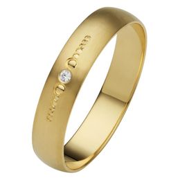 Firetti Unisex Trauring &raquo;Schmuck Geschenk Gold 375 Hochzeit Ehering "LIEBE"&laquo; Made in Germany, wahlweise mit oder ohne Brillant gold