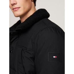 Tommy Hilfiger Herren Parka &raquo;ROCKIE UTILITY PARKA&laquo; mit Kapuze Winterjacke, Outdoorjacke hoch geschlossen, Stehakragen mit Fellimitat schwarz S