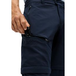 Maier Sports Herren Outdoorhose &raquo;Tajo Zip Loop&laquo; Herren Wanderhose, Zip-Off Funktionshose, 4 Taschen, Regular Fit blau 28, Kurzgr&ouml;&szlig;en