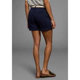 Delmao Damen DELMAO Shorts in trendiger Turn-up Form blau 34 (XS), N-Gr