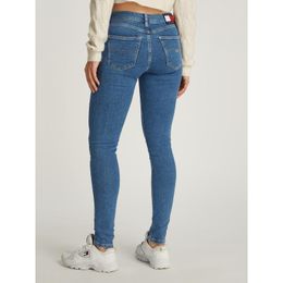 Tommy Jeans Damen &raquo;NORA MR SKNY AH1280&laquo; mit Logo-Badge blau 33, L&auml;nge 32