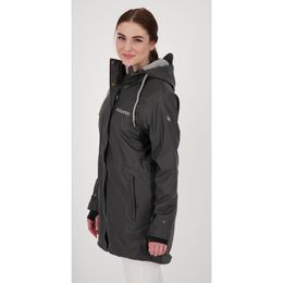 DEPROC Active Regenjacke »Friesennerz ELLESMERE WOMEN« auch in Großen Größen erhältlich anthrazit 44L 44L Urbaner Regenmantel mit edlem Futter aus...