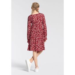 Delmao M&auml;dchen DELMAO Jerseykleid &raquo;Viskose-Kleid f&uuml;r M&auml;dchen,&laquo; festliche Anl&auml;sse, kniefreie L&auml;nge, modisch rot 176/182, N-Gr