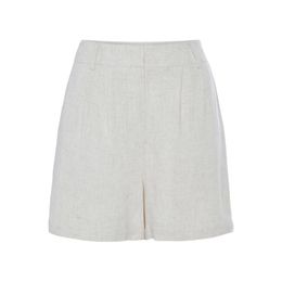 Lascana Webshorts mit Taschen, Leinenhose, Sommerhose mit Gürtelschlaufen, modisch sand 38 - N-Gr N-Gr 38 Reißverschluss und Schiebeknopf vorne