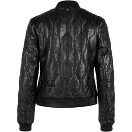 Mauritius Lederjacke »GWMailisa« mit typischen Bomberjacke Details, Wattierung, allover gesteppt black 3XL