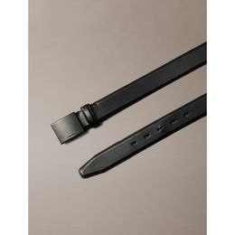 Calvin Klein Herren Lederg&uuml;rtel &raquo;TITLECASE PLAQUE BUCKLE 32MM&laquo; Gr&ouml;&szlig;enverstellbar schwarz
