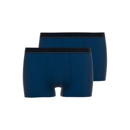 Bugatti Herren Bugatti Boxer &raquo;Rom&laquo; 2er Pack, weich, basic, eng, atmungsaktiv, breiter Bund, Baumwollmix blau 6L
