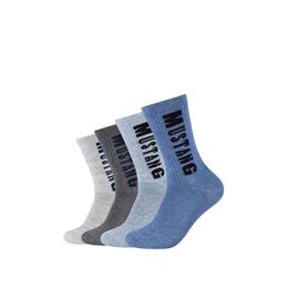 Mustang Socken Damen Gr&ouml;&szlig;e 43/46 blau / grau / schwarz