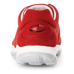 Gabor Rollingsoft Damen , Freizeitschuh, Halbschuh, Schn&uuml;rschuh mit Logoschriftzug rot 35