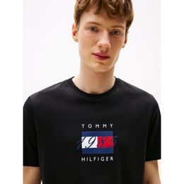 Tommy Hilfiger Herren T-Shirt &raquo;LINEAR FLAG GRAPHIC&laquo; Rundhals, regular fit, Jersey schwarz S