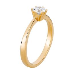 OROLINO Damen Fingerring &raquo;Gold 750 mit nat&uuml;rlichem Brillant 0,50ct.&laquo; gelb