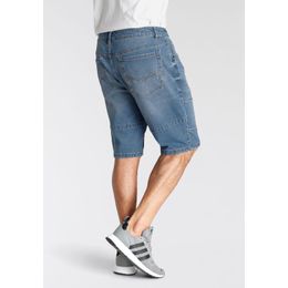 H.I.S. H.I.S Herren Jeansbermudas entspannte Passform, gerader Beinschnitt, modische Washed-Optik blau 40, N-Gr