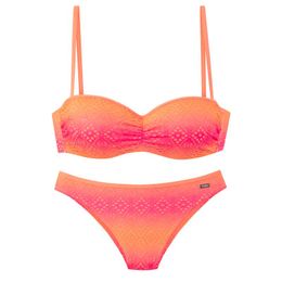 Buffalo Damen B&uuml;gel-Bandeau-Bikini mit Farbverlauf pink 42, Cup E