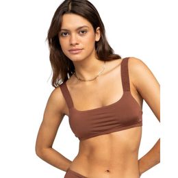 Roxy Damen Bandeau-Bikini-Top &raquo;Silky Island&laquo; braun XS, Cup B