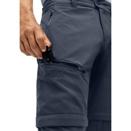 Maier Sports Herren Outdoorhose &raquo;Tajo Zip Loop&laquo; Herren Wanderhose, Zip-Off Funktionshose, 4 Taschen, Regular Fit blau 25, Kurzgr&ouml;&szlig;en