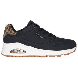Skechers Damen Sneaker &raquo;UNO-JUNGLE NITE&laquo; Schn&uuml;rschuh, Freizeitschuh mit Wedge-Absatz schwarz 37