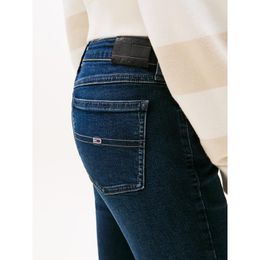 Tommy Jeans Damen Skinny-fit-Jeans &raquo;LW SKN CH12&laquo; mit Logo-Badge, Logstickerei blau 33, L&auml;nge 30