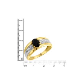 Firetti Damen Goldring &raquo;Schmuck Geschenk Gold 333 Damenring Goldring Edelstein Farbstein&laquo; mit Saphir - mit Diamanten schwarz